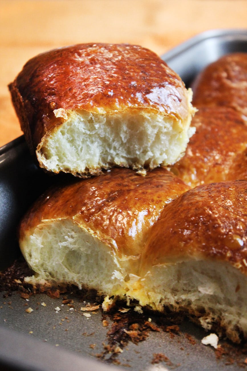 Pan hawaiano dulce con jugo o zumo de piña - HORNO MX